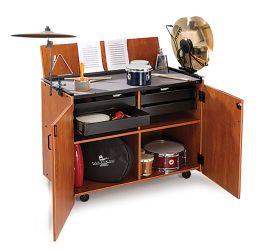 Deluxe Percussion Workstation,Cherry,Composite Wood, Includes: Cymbal ...